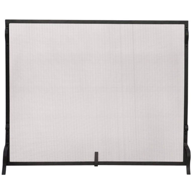 Single Panel Black Wrought Iron Screen, Small - UniFlame